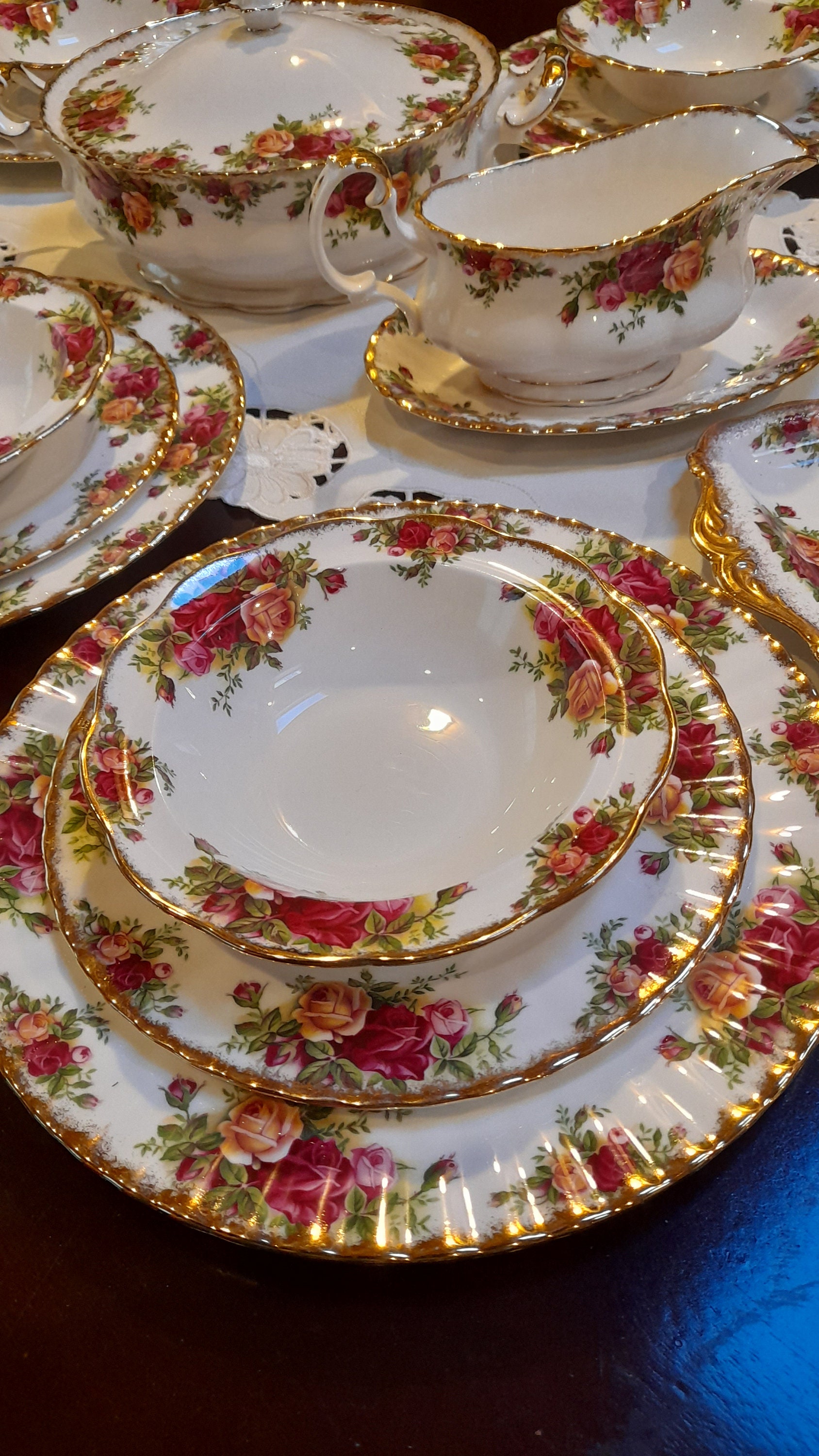 Royal Albert Old Country Roses Dinner Set - Etsy