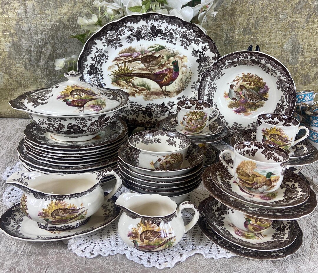 Vintage Worcester Game Series Palissy Dinner Set - Etsy