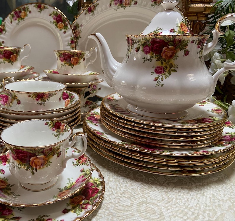Royal Albert Old Country Roses Dinner Set - Etsy