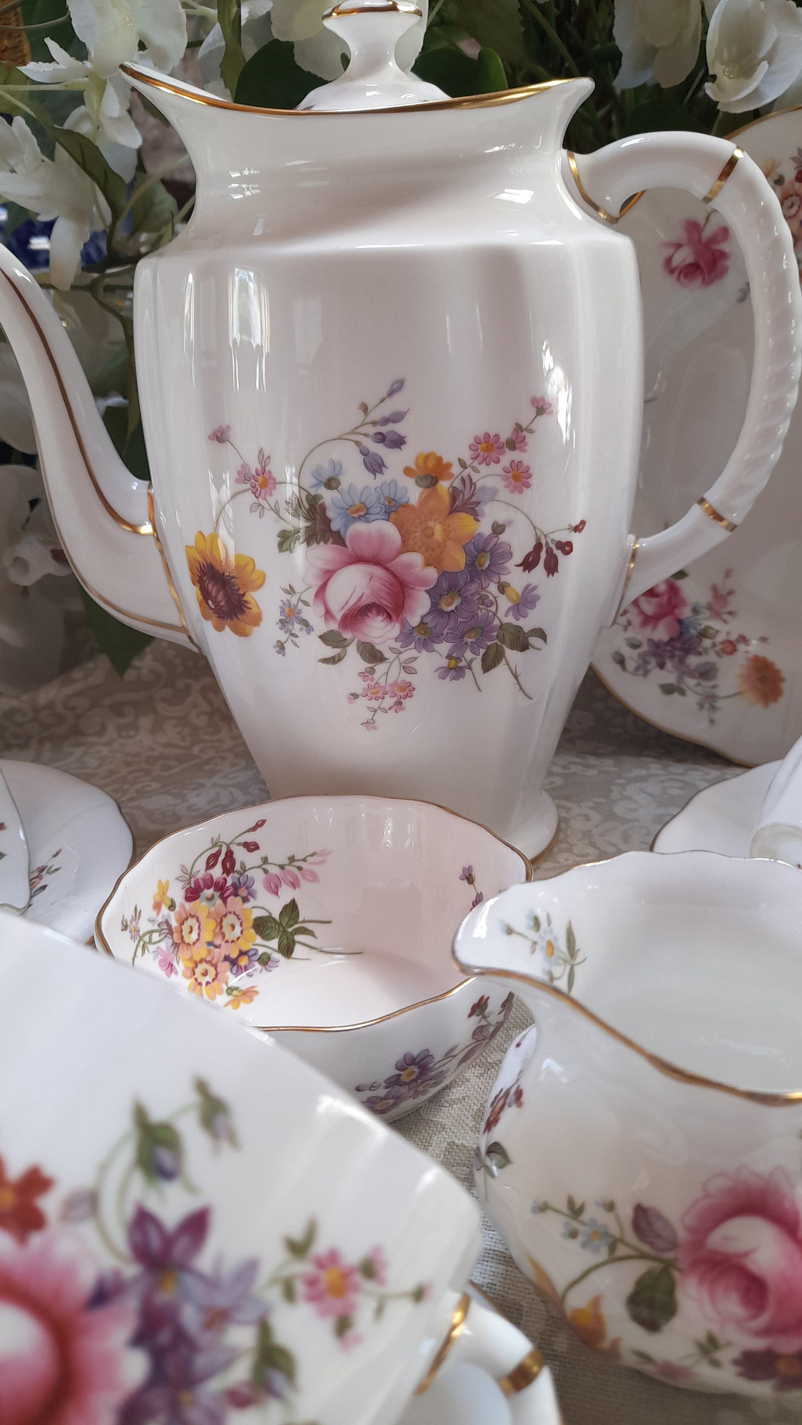 Royal Crown Derby "derby Posies " Tea Set - Etsy