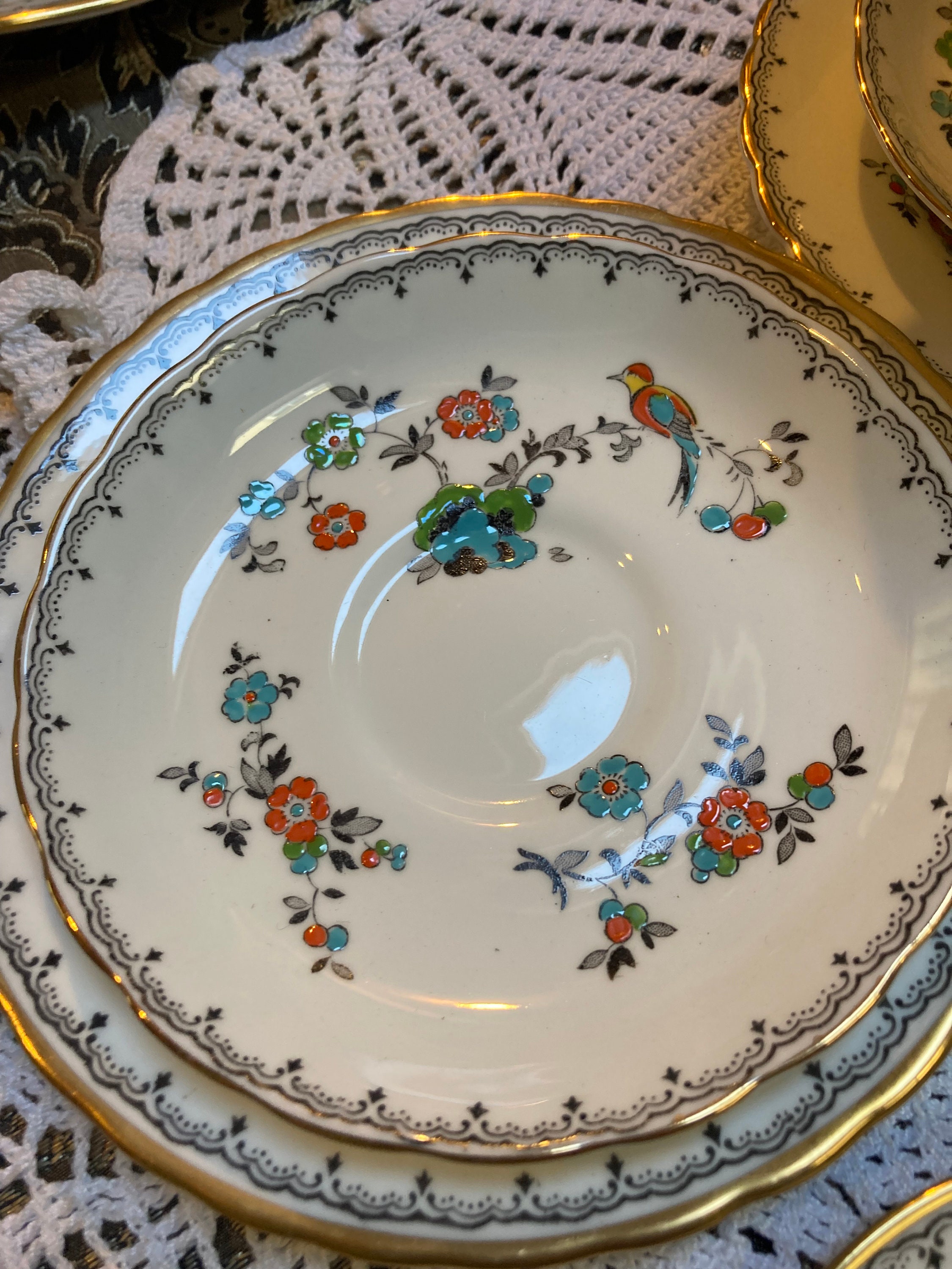 Vintage Tuscan Tea Set - Etsy