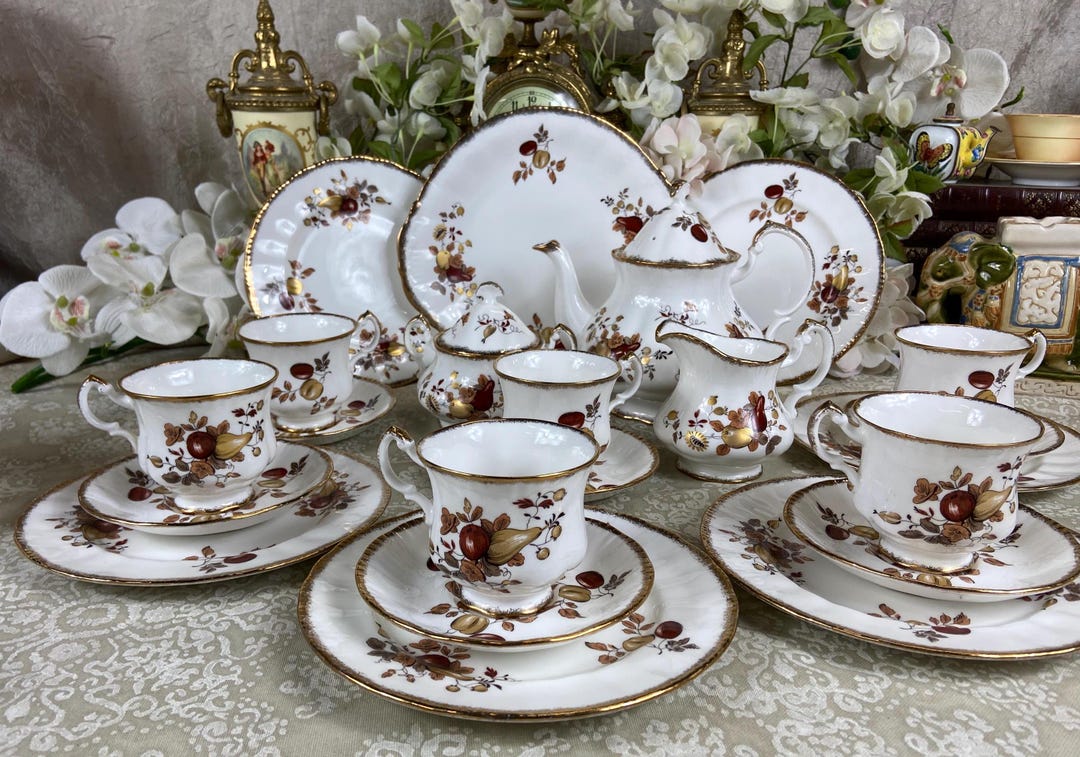 Vintage Royal Chelsea Tea Set - Etsy