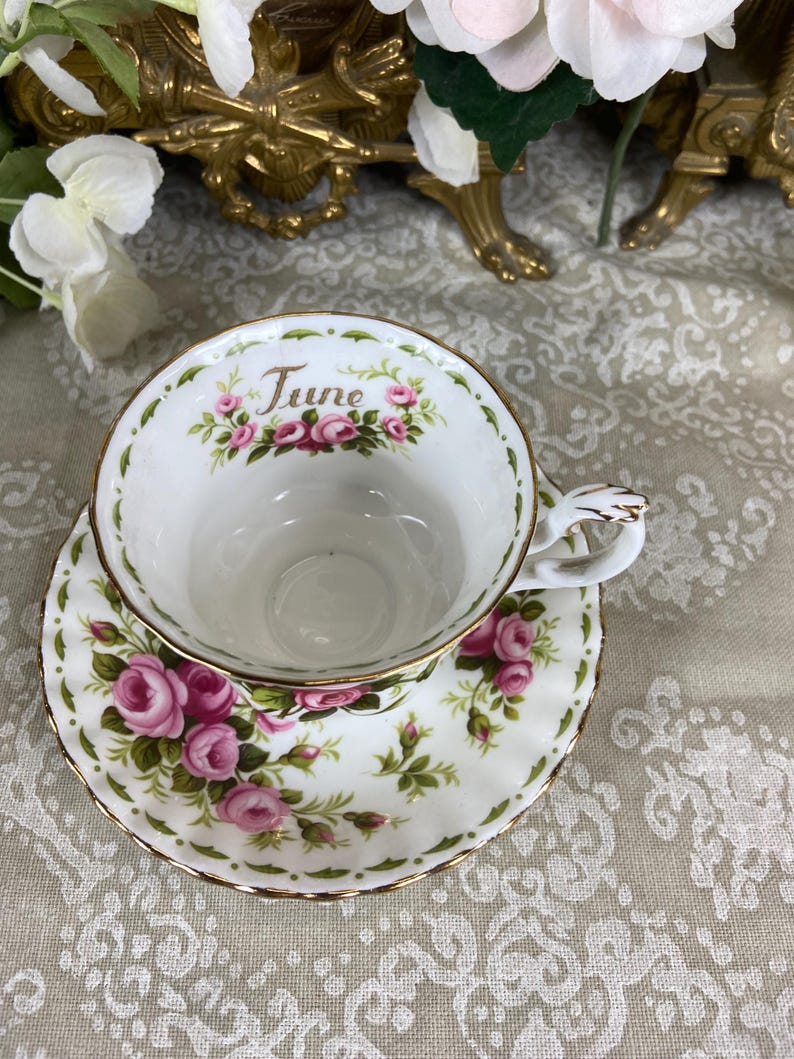Royal Albert Flower of the Month Series June Tea Cup and Saucer - Etsy