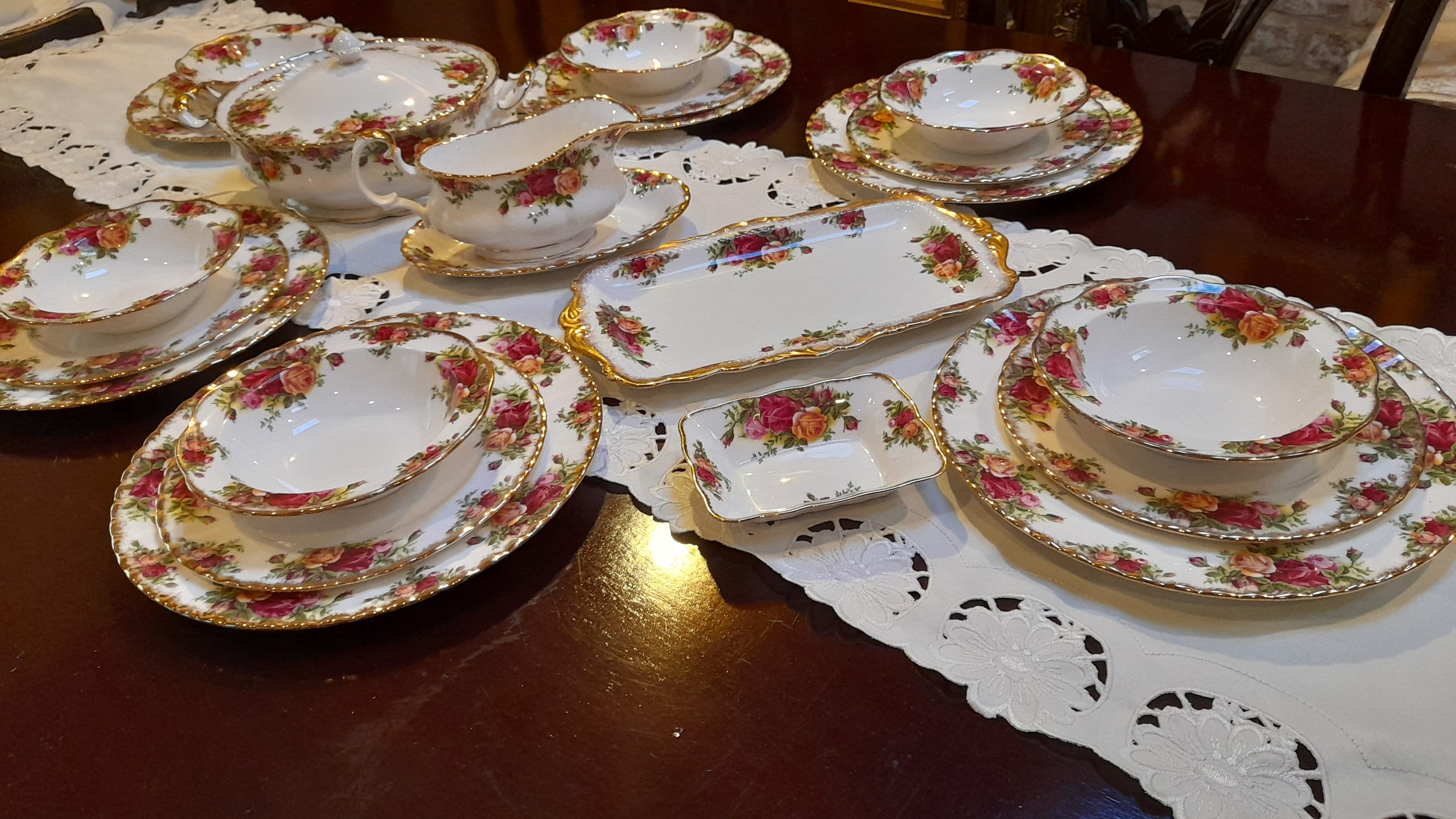 Royal Albert Old Country Roses Dinner Set - Etsy