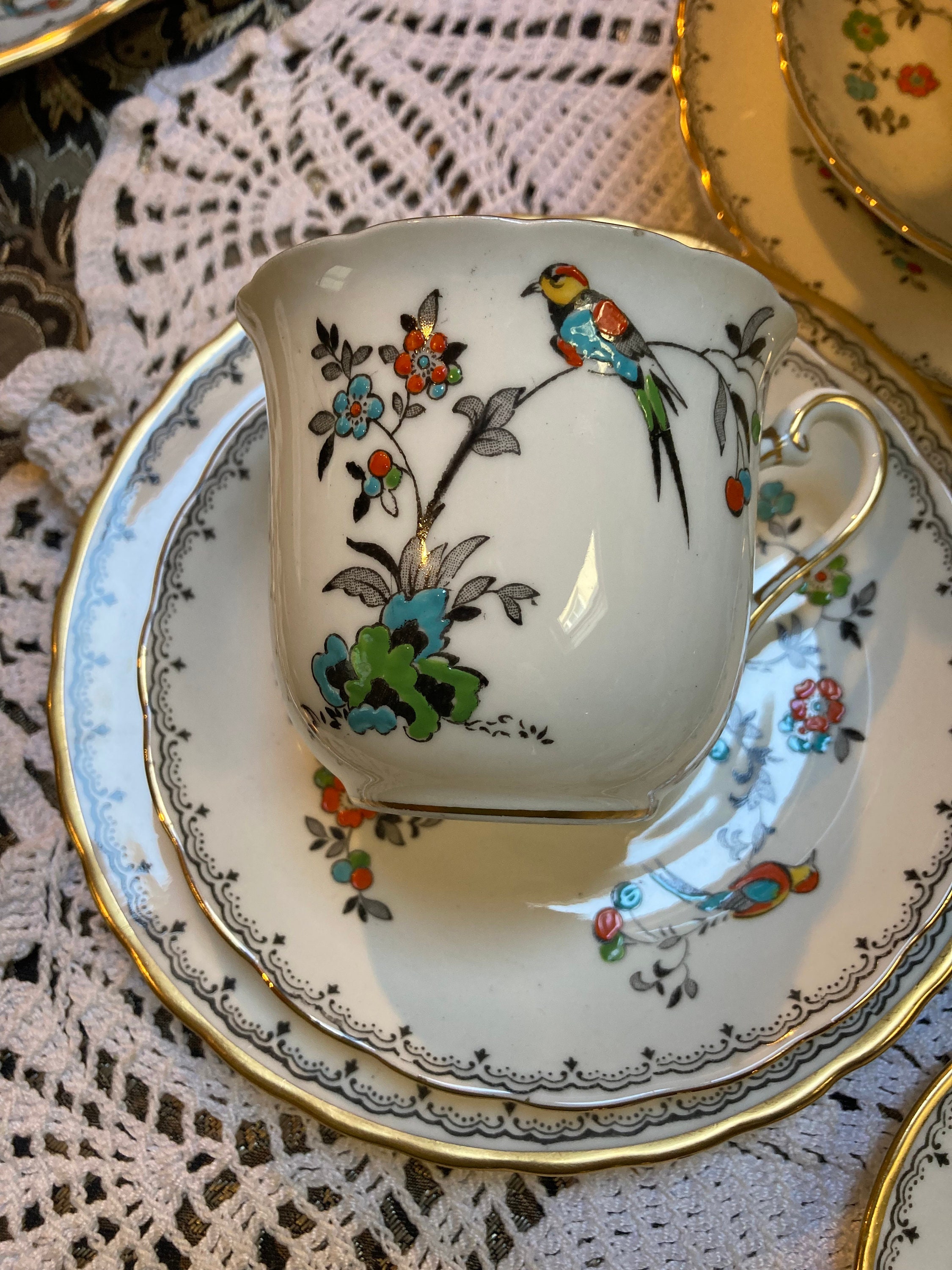 Vintage Tuscan Tea Set - Etsy