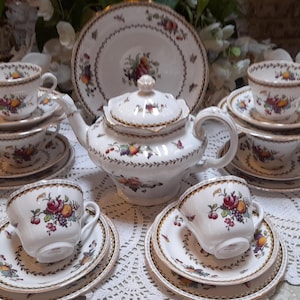 Vintage Spode Rockingham Tea Set - Etsy