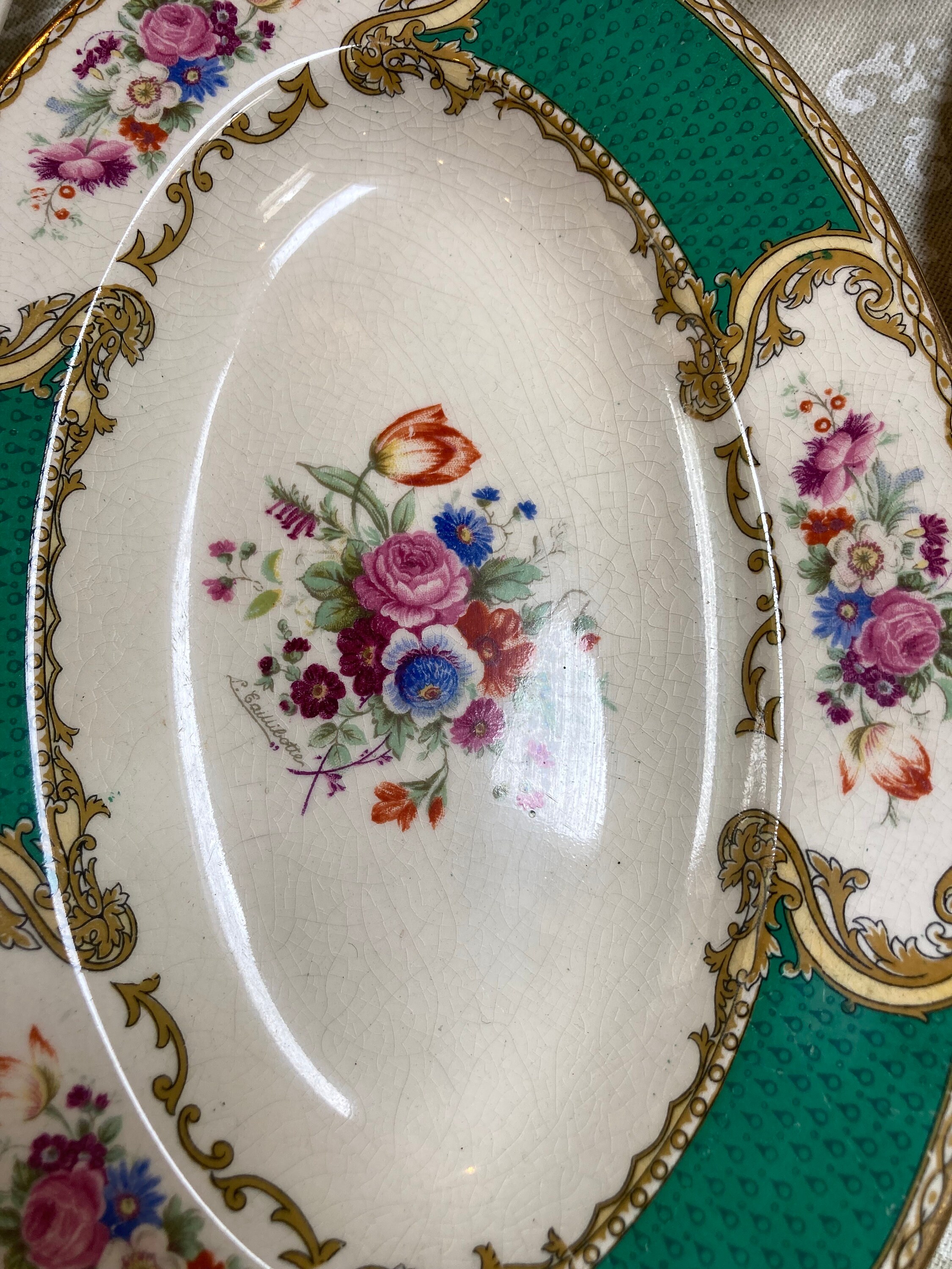 An Antique Myott Staffordshire bouquet Dinner Set - Etsy