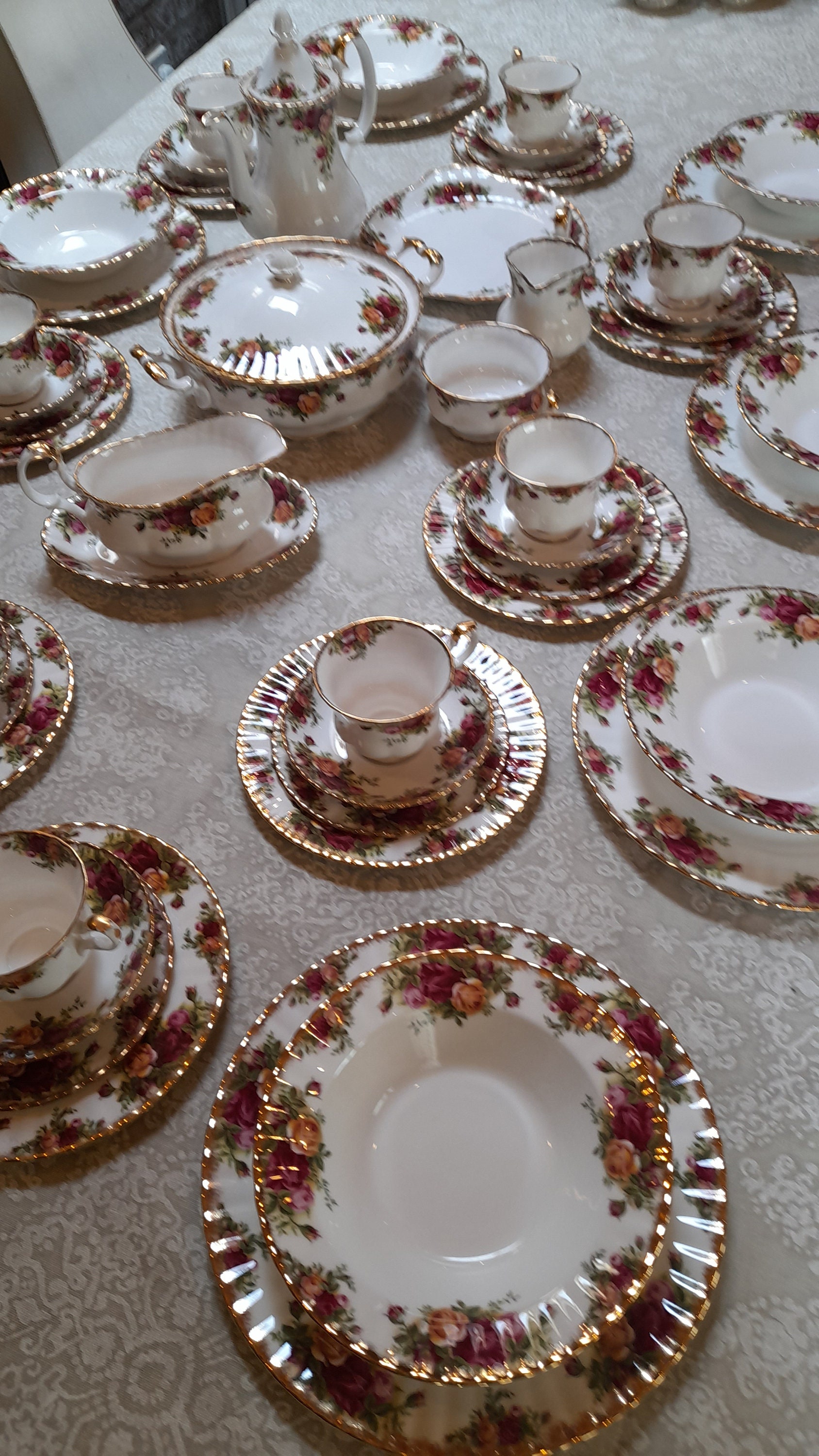 Royal Albert Old Country Roses Dinner Set - Etsy