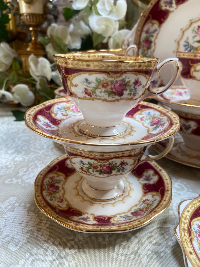 Vintage Royal Albert Lady Hamilton Coffee Set - Etsy