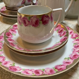 Vintage Rose Tea Set - Etsy