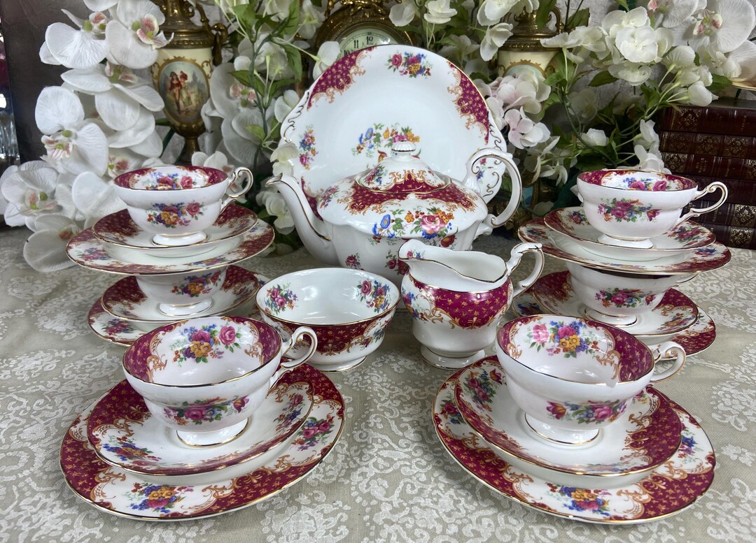 Paragon Rockingham Tea Set - Etsy