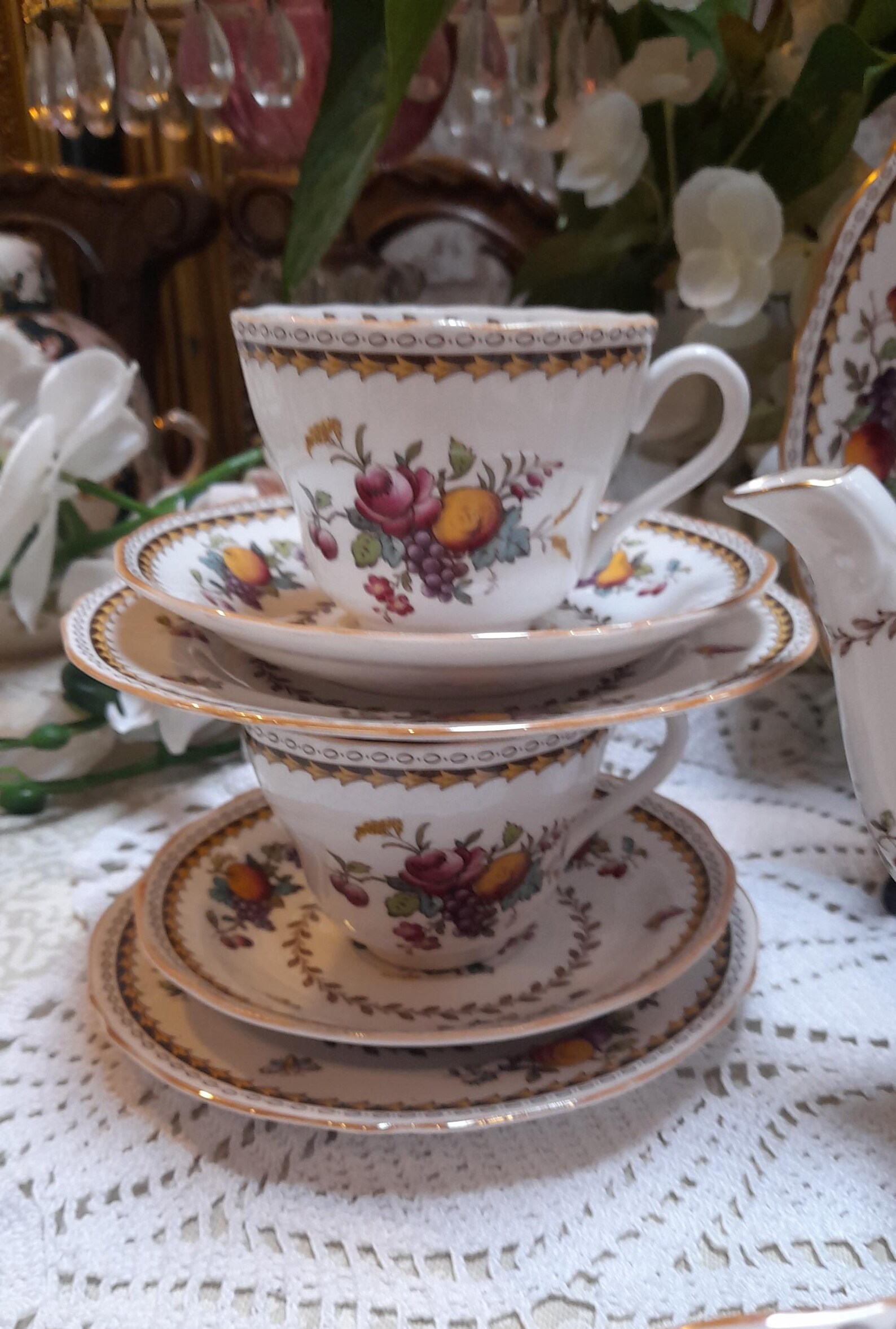 Vintage Spode Rockingham Tea Set - Etsy