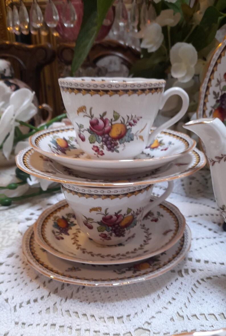 Vintage Spode Rockingham Tea Set - Etsy