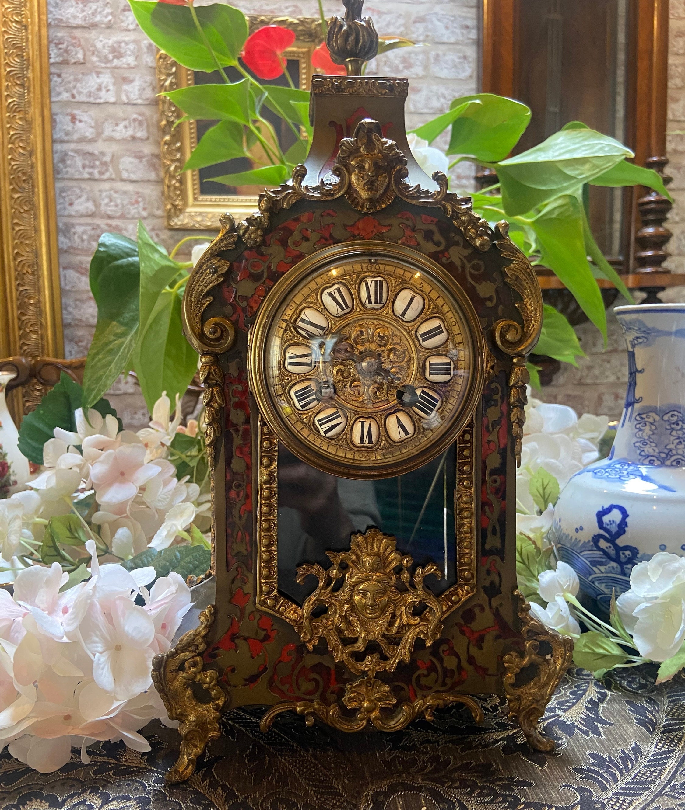An Antique French Boulle Clock - Etsy