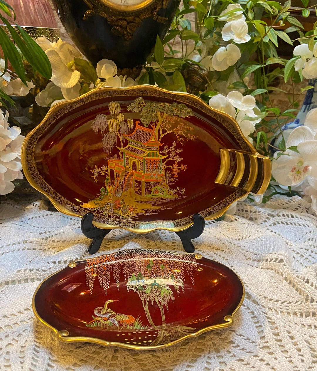2- Carlton Wear Rouge Royal Plates - Etsy
