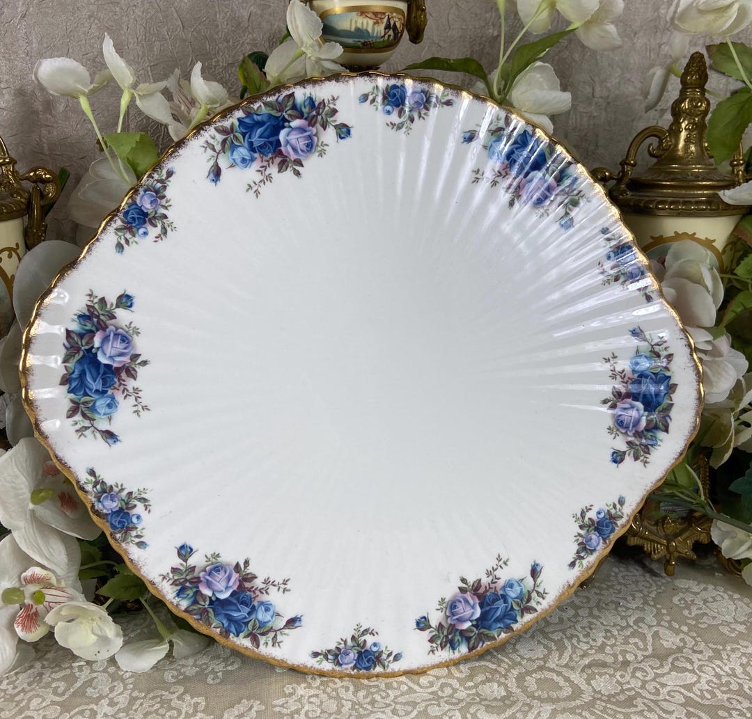 Royal Albert Moonlight Rose Gateau Plate Footed Base - Etsy