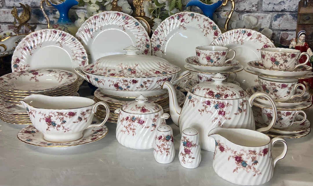 Vintage Minton Ancestral Pattern Dinner Set - Etsy