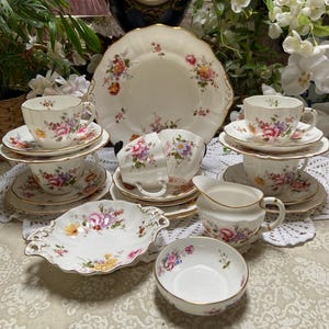 Royal Crown Derby Posies Tea Set - Etsy