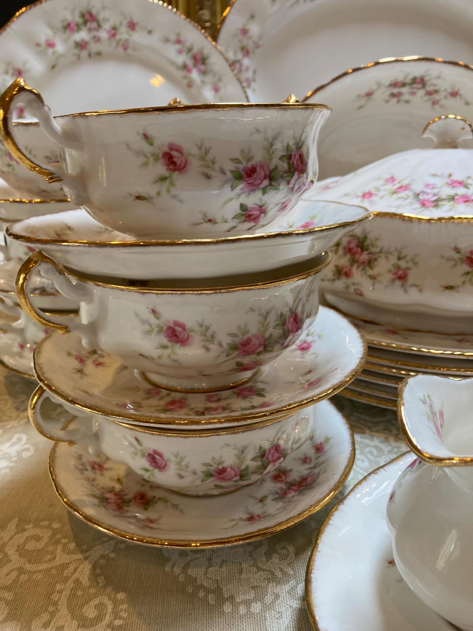 Royal Albert/ Paragon Victorian Rose Dinner Set for 6 Person - Etsy