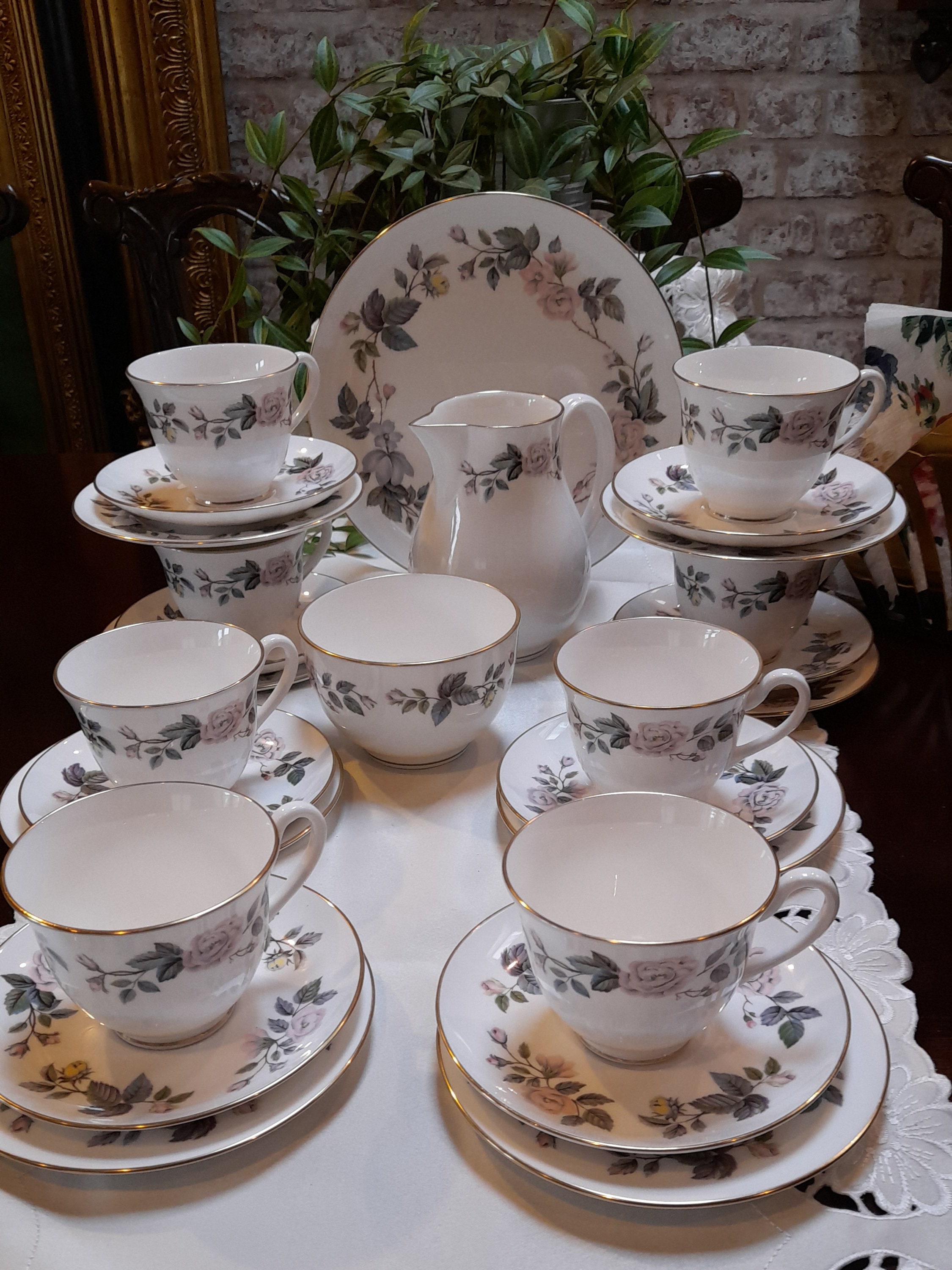 Royal Worcester June Garland Tea Set - Etsy