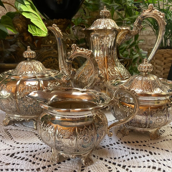 Silver Tea Set - Etsy