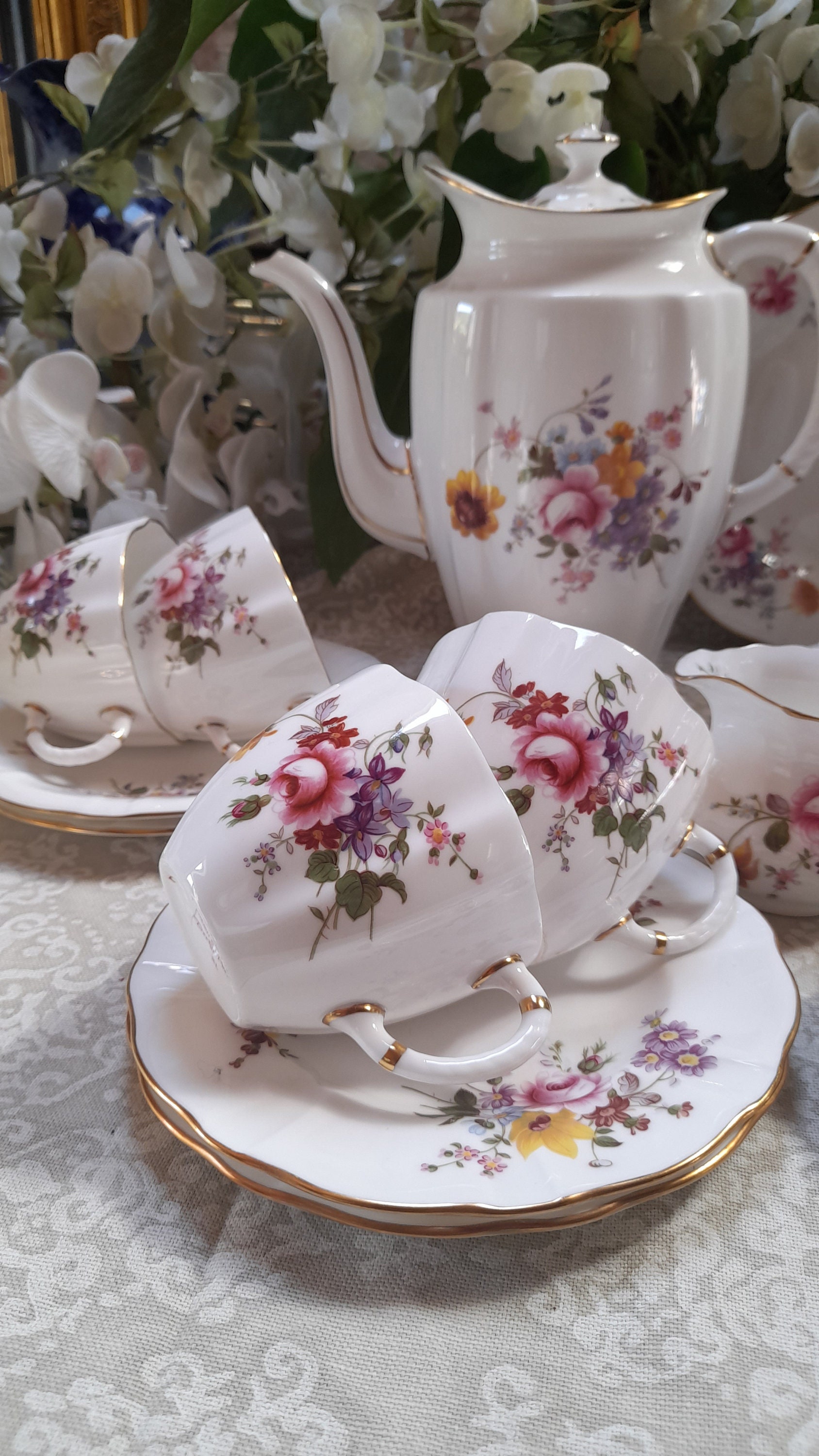 Royal Crown Derby derby Posies Tea Set - Etsy
