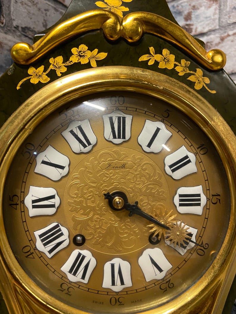 Vintage Swiss Zenith Mantel Clock - Etsy