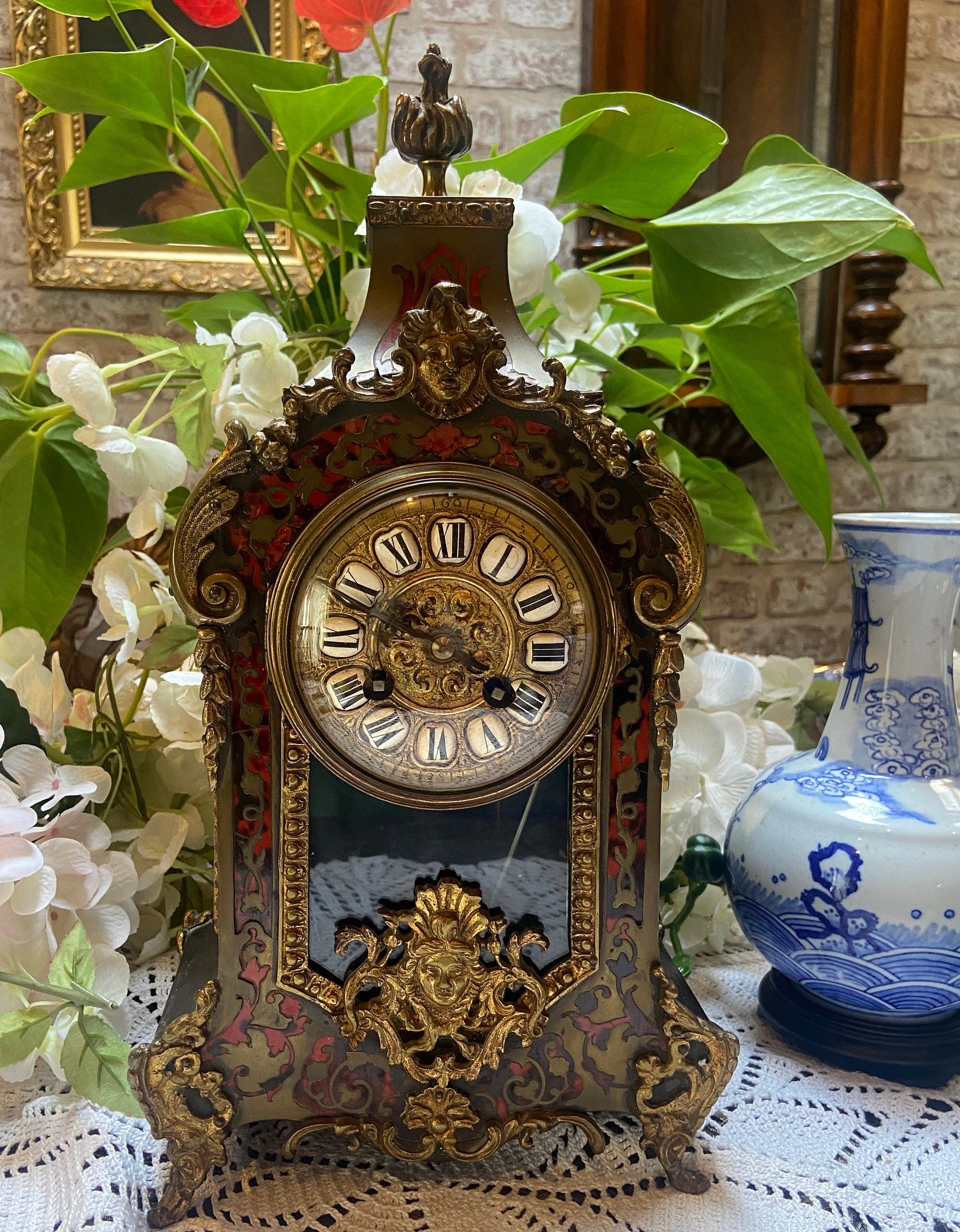 An Antique French Boulle Clock - Etsy