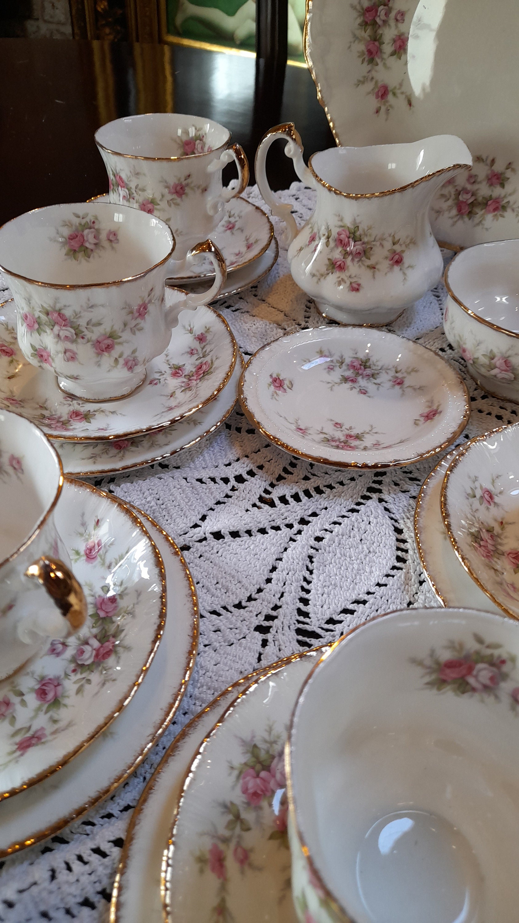 Royal Albert Paragon Victorian Rose Tea Set - Etsy