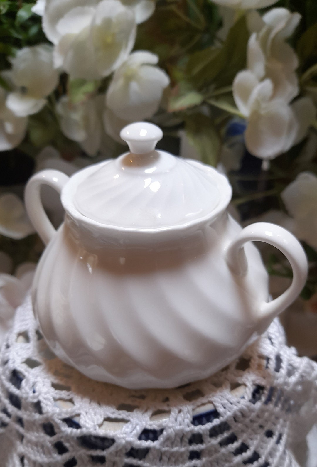 Vintage Wedgwood Sugar Box - Etsy