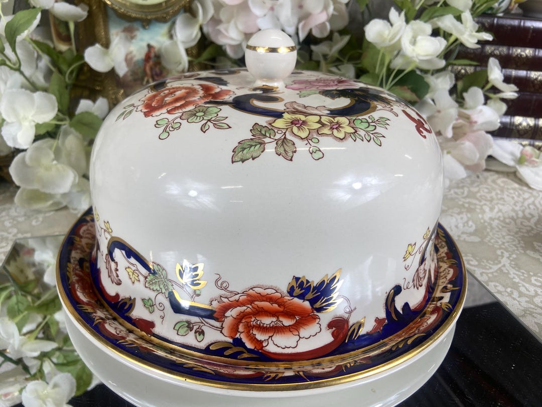 Vintage Large Masons Mandalay Cheese/ Cake Dome and Under Plate - Etsy