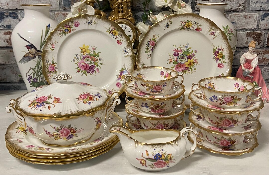 Vintage Hammersley Lady Patricia & Howards Spray Pattern Dinner Set - Etsy