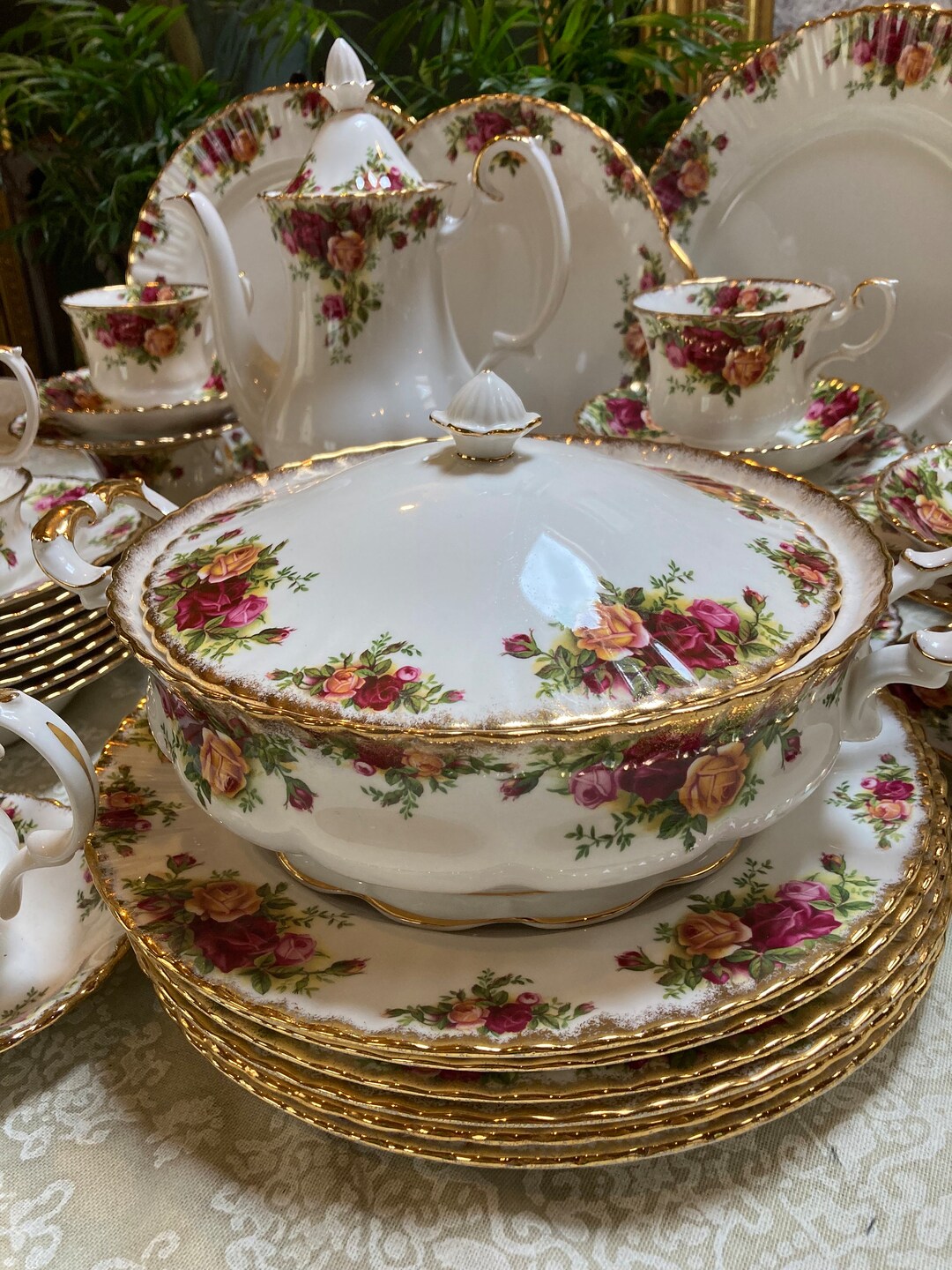Royal Albert Old Country Roses Dinner Set - Etsy
