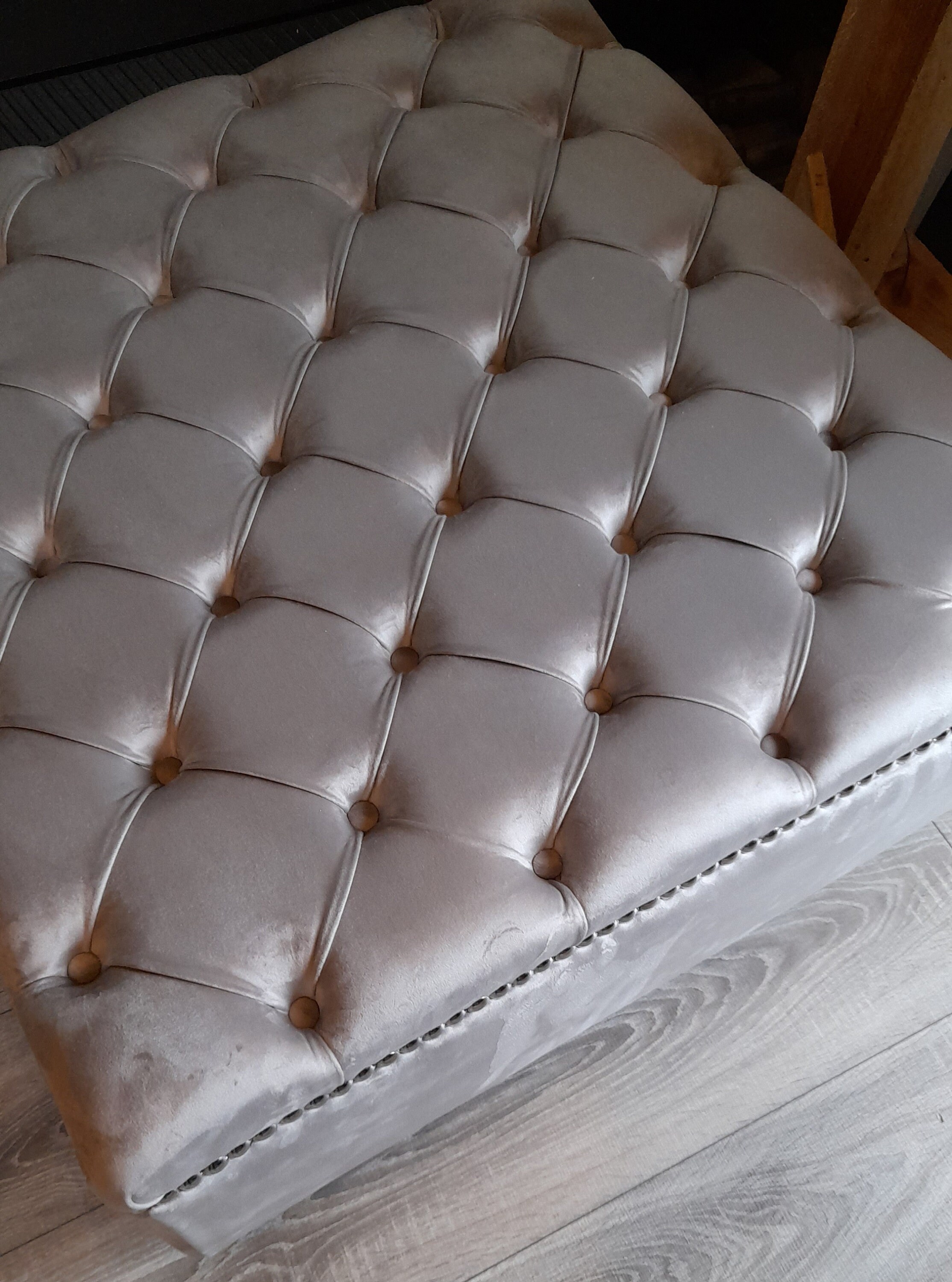 Handmade Deep Buttoned Footstool /coffee Table - Etsy