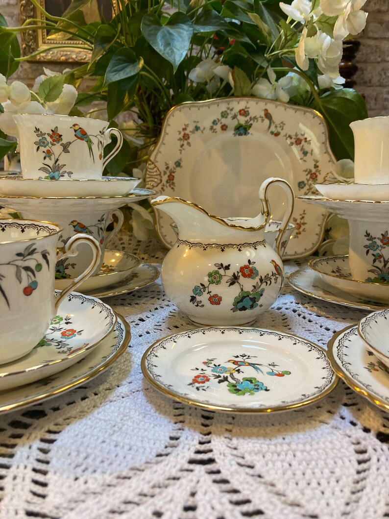 Vintage Tuscan Tea Set - Etsy