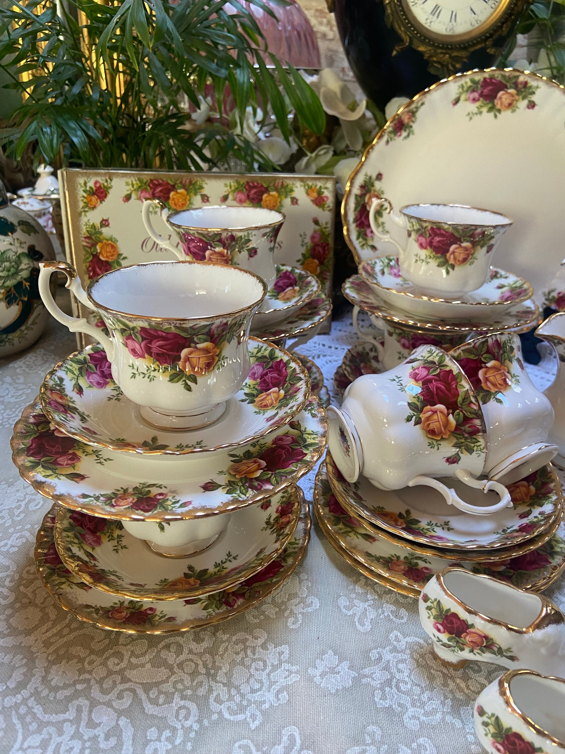 Royal Albert “old Country Roses “ Tea Set - Etsy