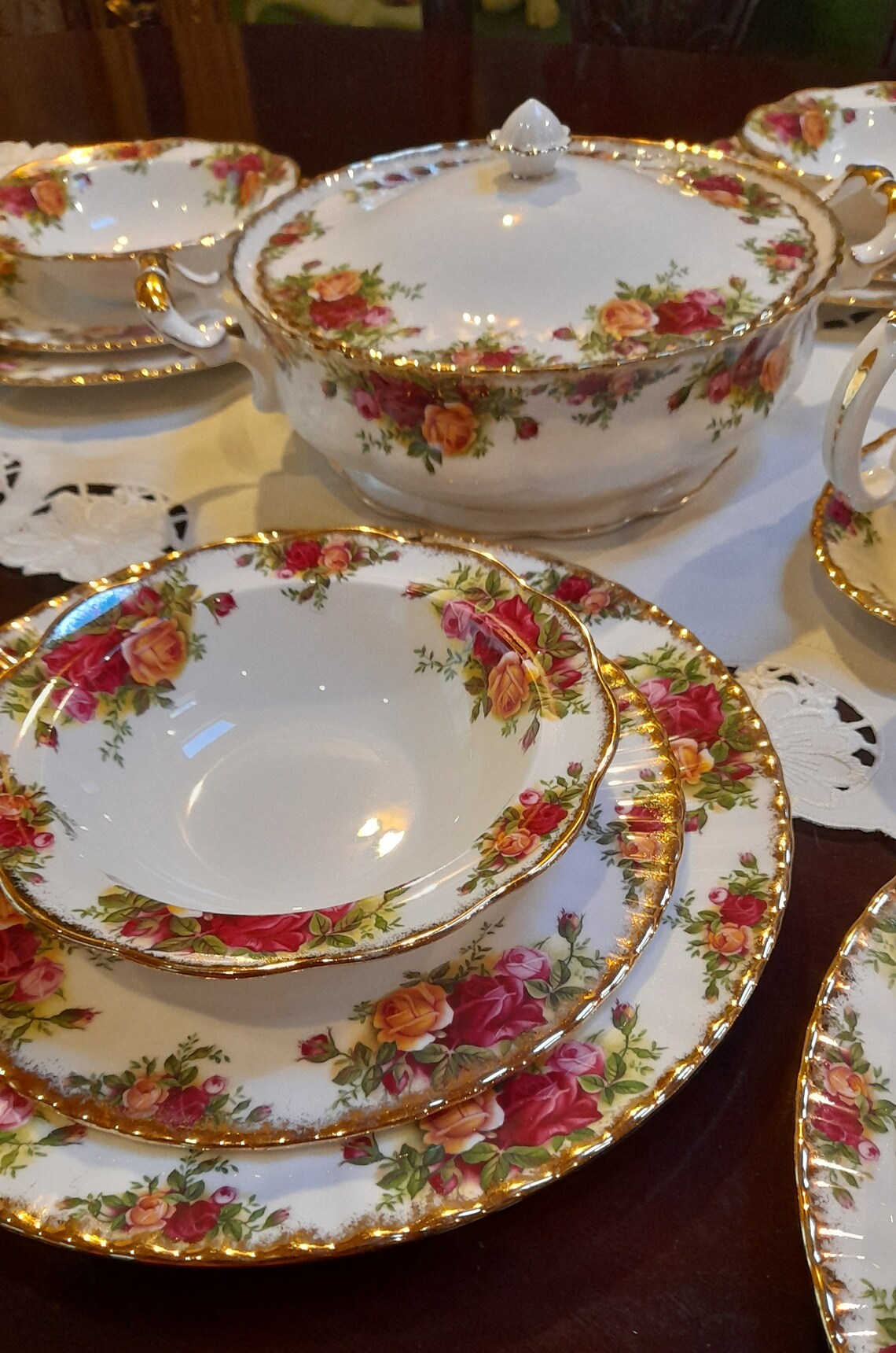 Royal Albert Old Country Roses Dinner Set - Etsy