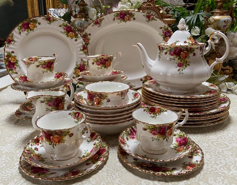Royal Albert Old Country Roses Dinner Set - Etsy