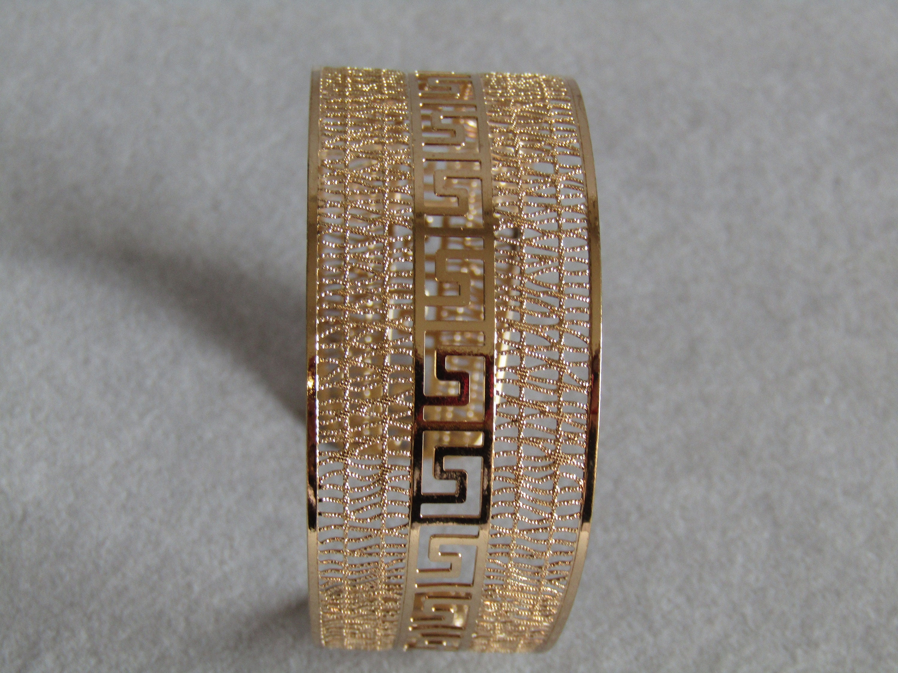 Greek Key Wide Open Cuff Soft Pliable Bangle Bracelet - Etsy