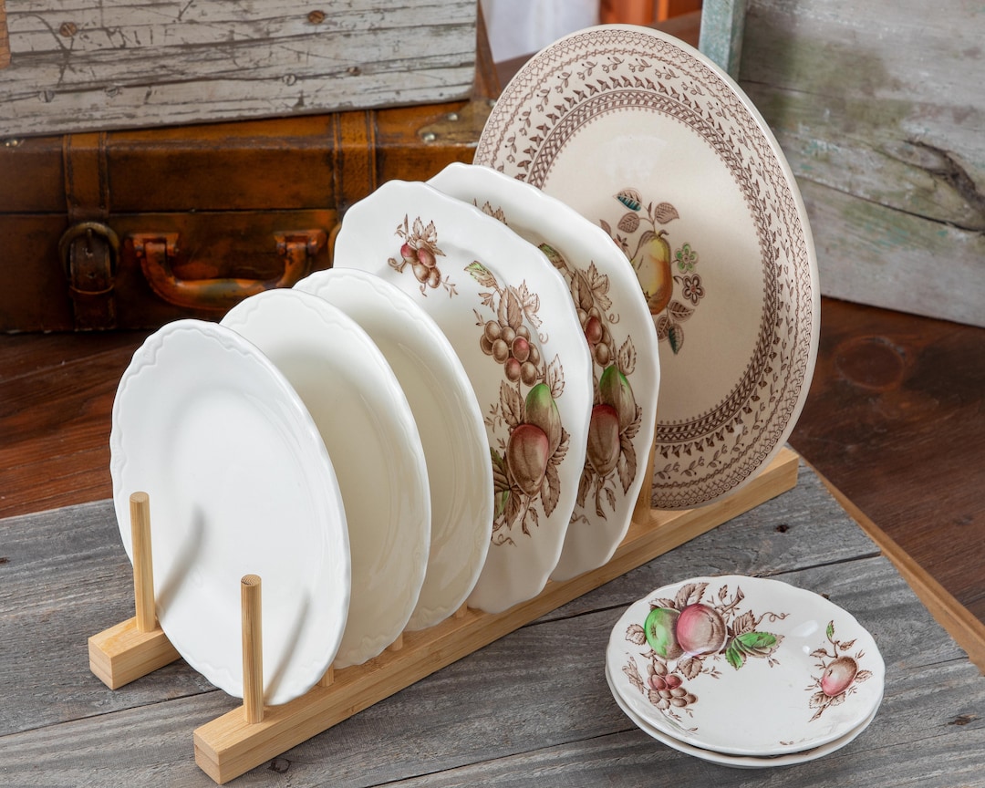 Fruit Sampler- Stack of Vintage Display Plates - Etsy