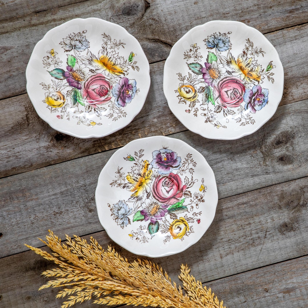 Sheraton- 3 Saucer Dishes - Etsy