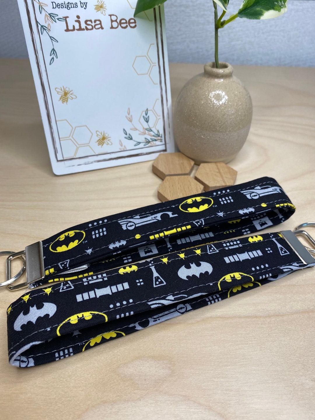 Gotham City Key Fob, Fabric Keychain, Father's Day Gift, Birthday ...
