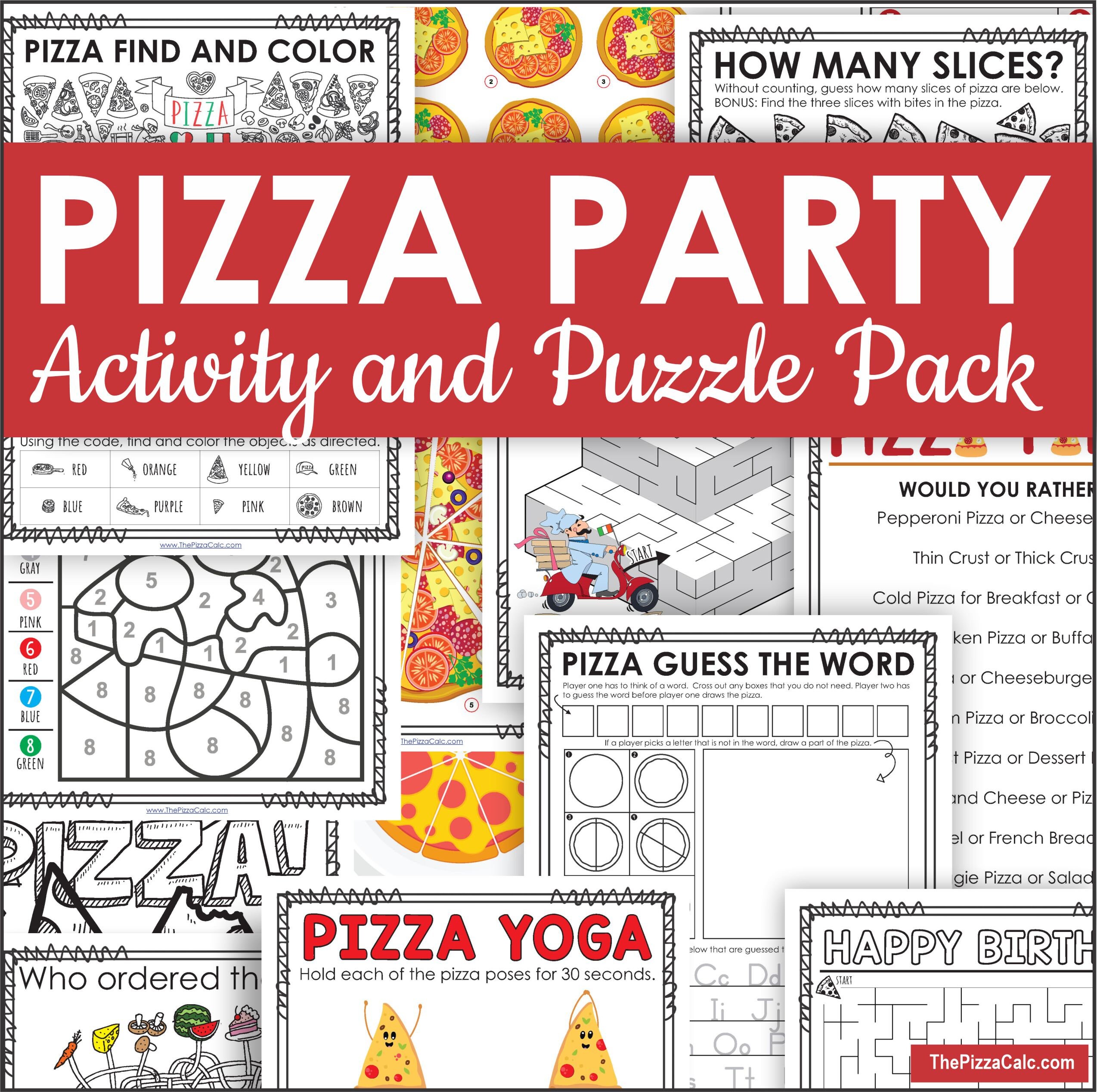 Pizza Birthday Party Pizza Party Favor Pizza Party Placemat - Etsy