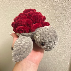 Handmade Crochet Velvet Rose Turtle - Etsy