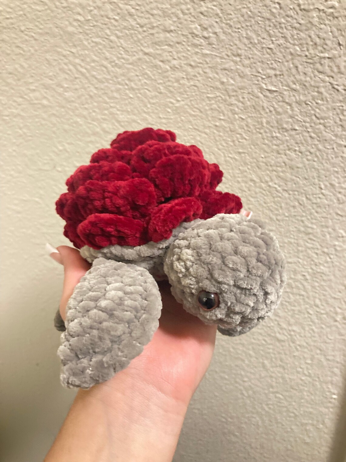 Handmade Crochet Velvet Rose Turtle - Etsy