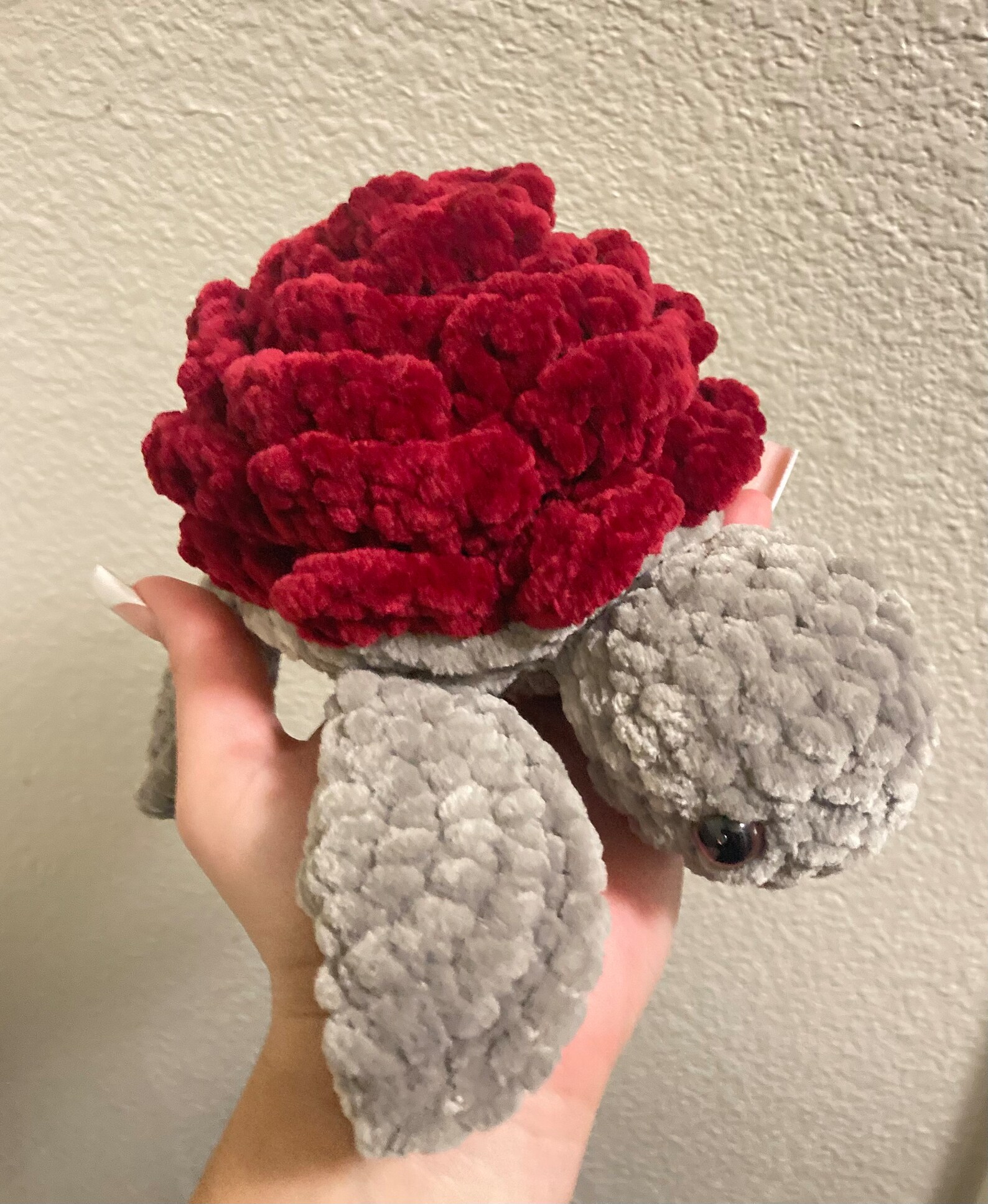Handmade Crochet Velvet Rose Turtle - Etsy