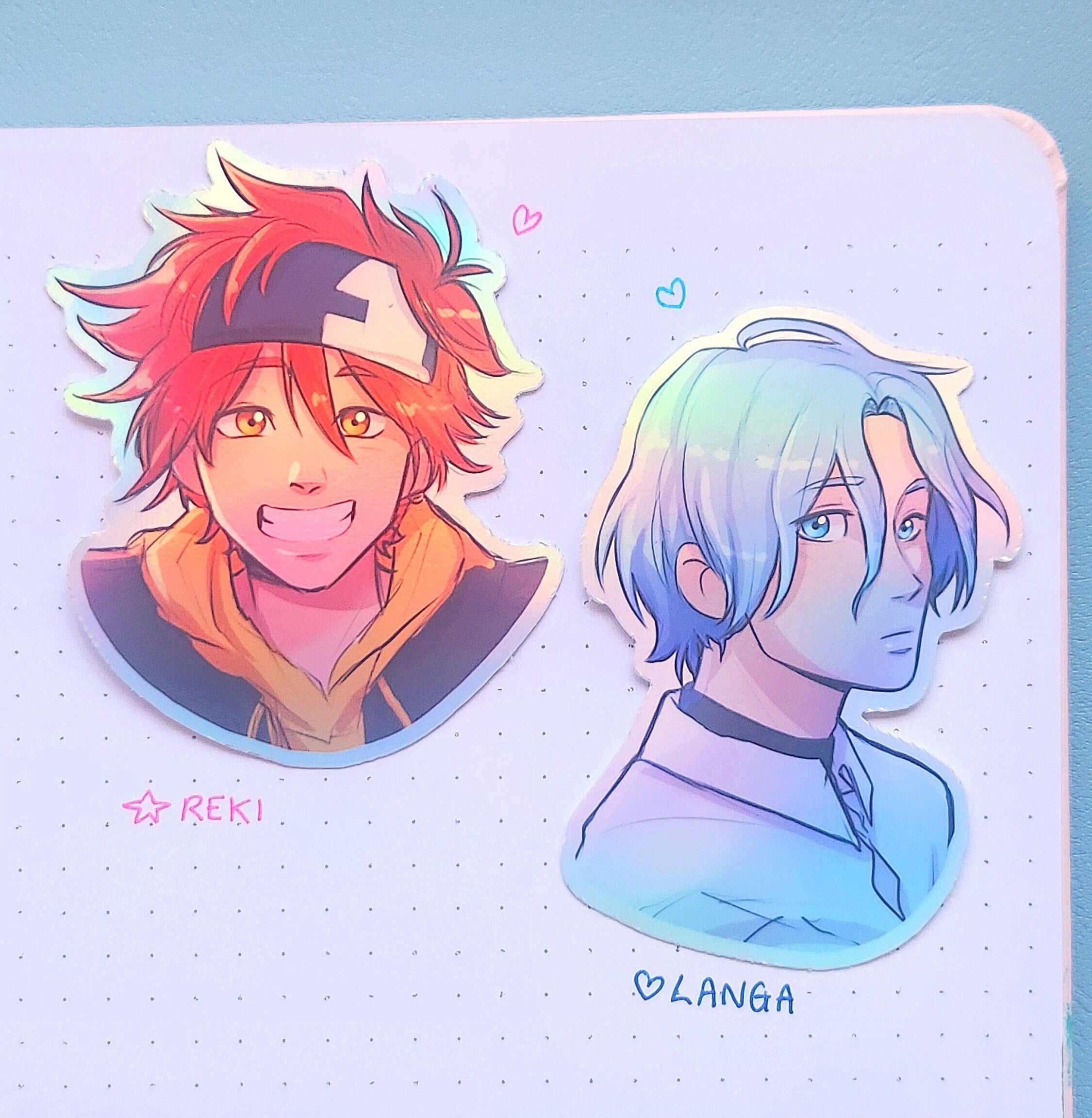 SK8 THE INFINITY Reki & Langa Stickers Holographic - Etsy