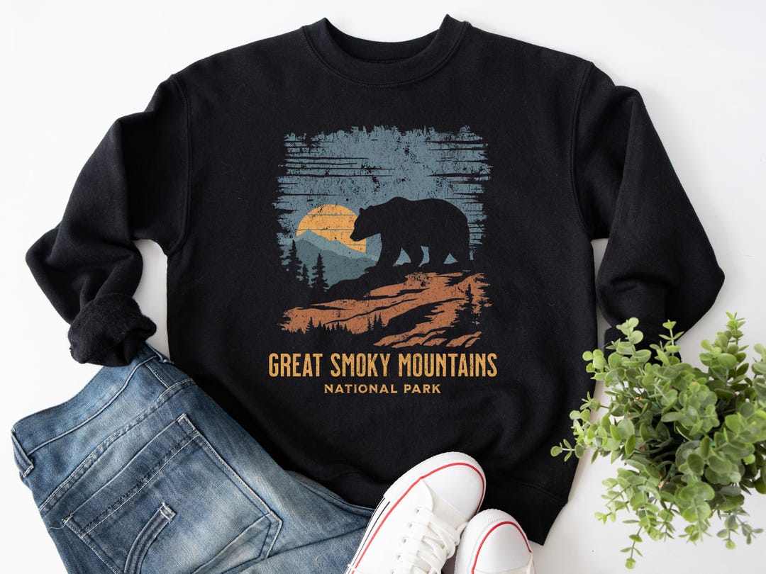 Vintage Great Smoky Mountains National Park Sweatshirt - Vintage-inspired Cozy Pullover for ...