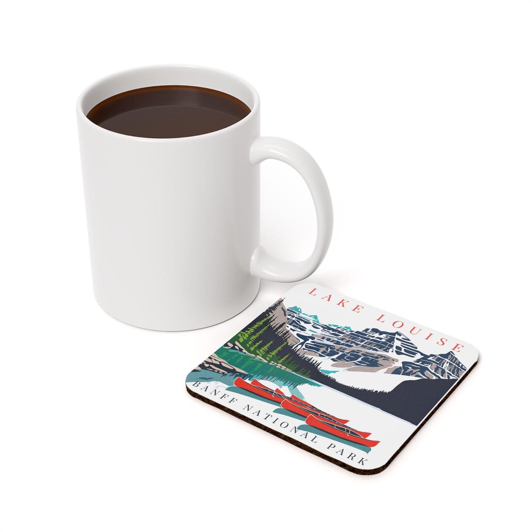 Lake Louise, Banff National Park Coaster - Rustic Banff Park Decor ...