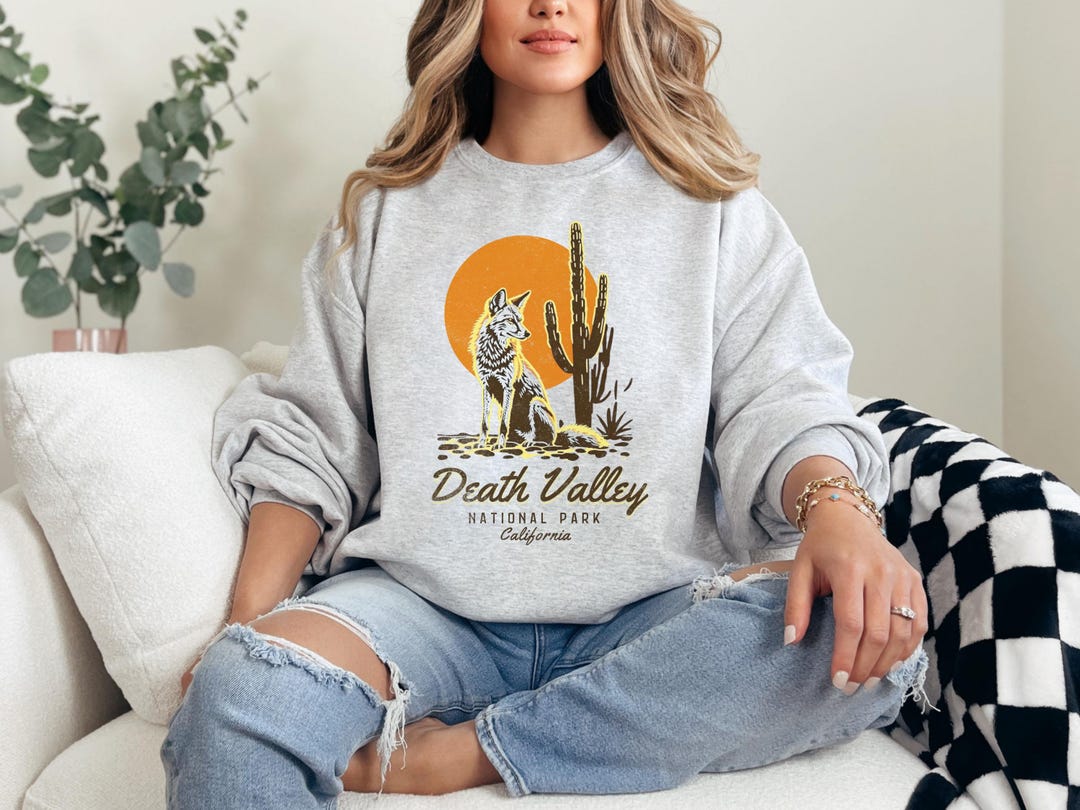 Vintage Death Valley National Park Sweatshirt Retro Desert Landscape ...